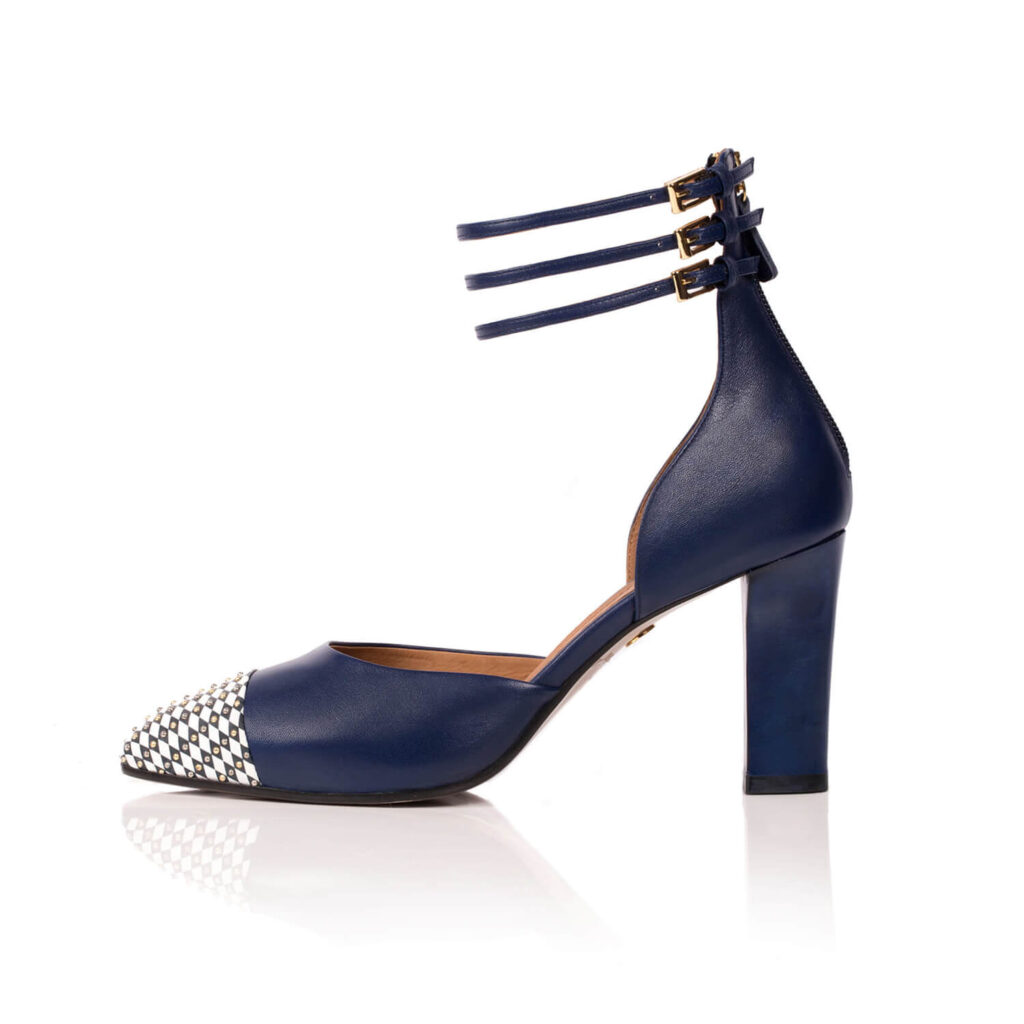 Diana - Ankle Straps High Heel In Royal Blue - Mastra Ma' Luxury Shoes